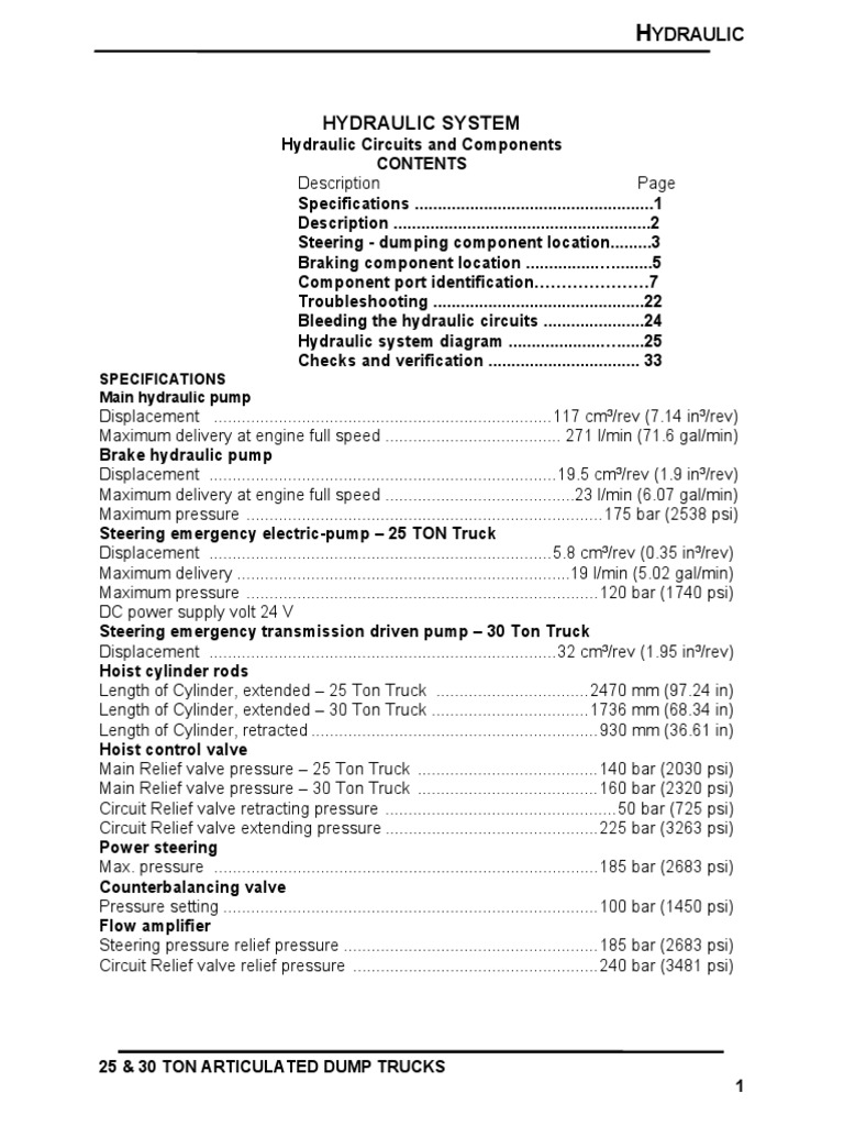 3 CASE ADT 30 Ton Hydraulic Section PDF | PDF | Valve | Brake