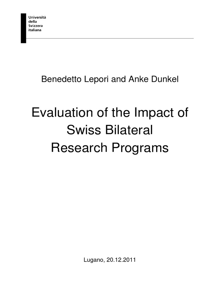Swiss Research Program Impact | PDF | Business | Art