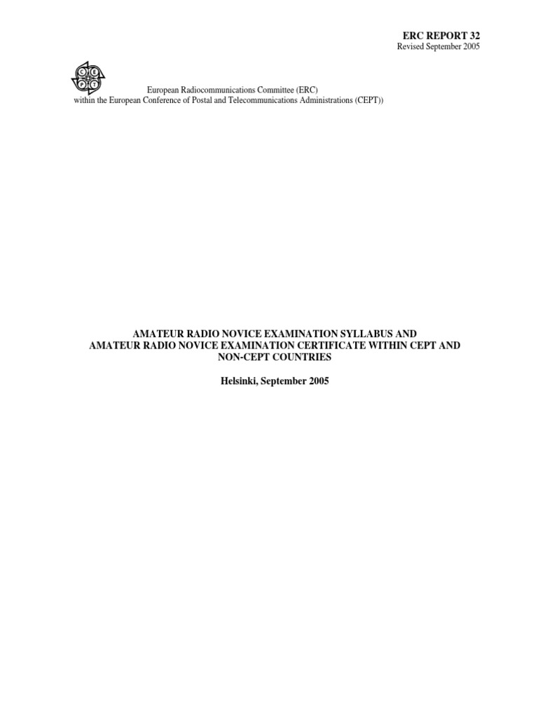 Erc Report 32: Revised September 2005 | PDF | Electromagnetic ...