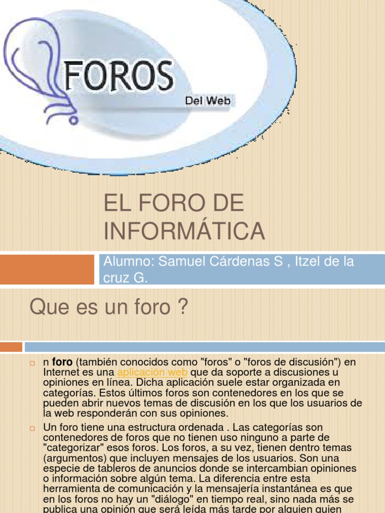 El Foro de Informática | PDF | Foro de Internet | Software web