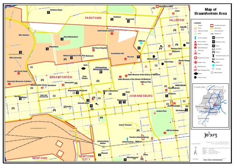 Parktown Hillbrow: Map of Braamfontein Area | PDF | Johannesburg ...