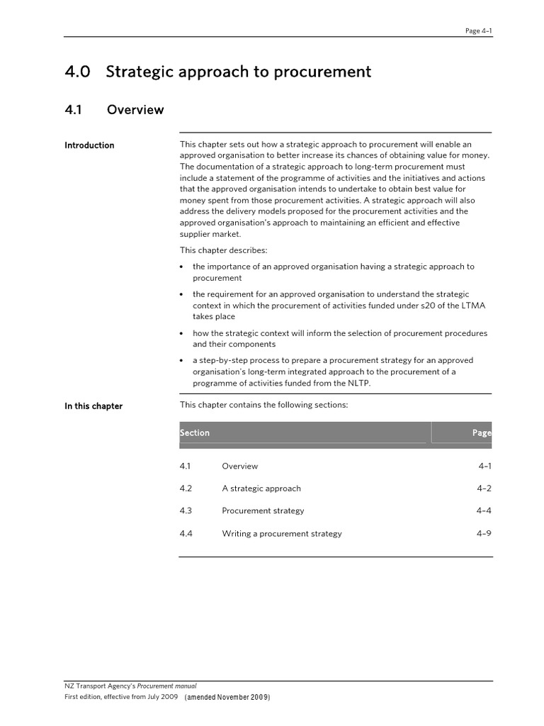 Strategic Approach To Procurement | PDF | Procurement | Strategic ...