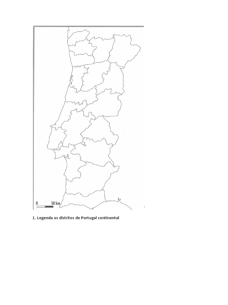 Mapas Distritos de Portugal Continental e Mapa Político Europa | PDF