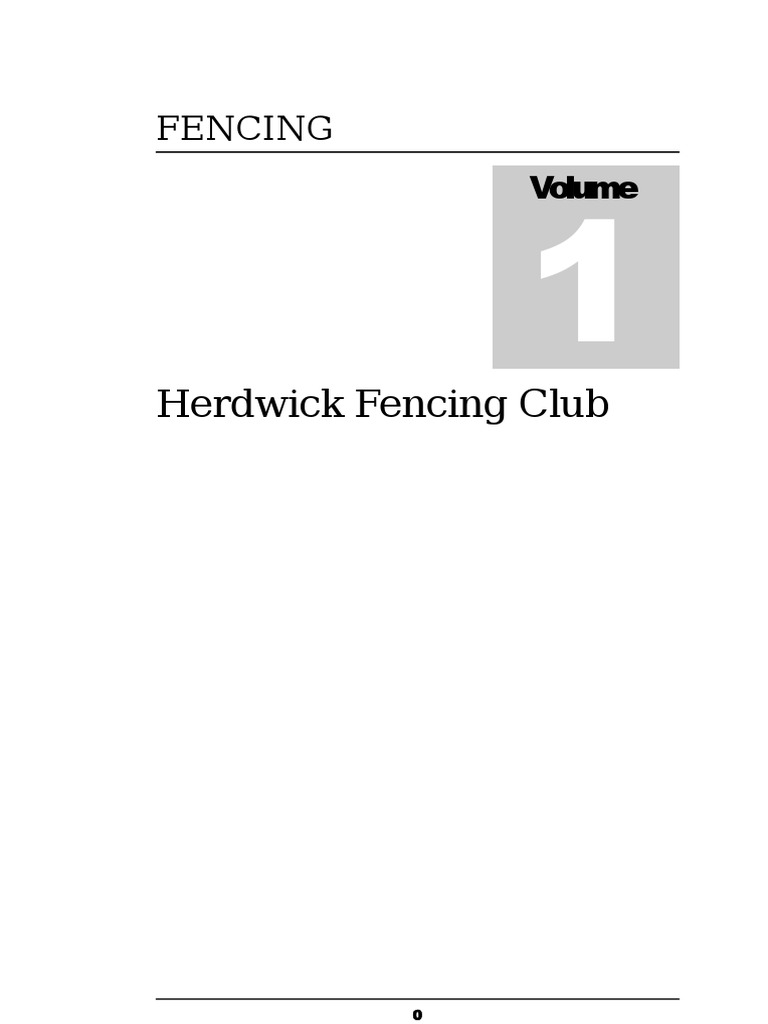 Fencing Manual | Download Free PDF | Fencing | Sword