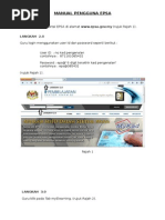 Tatacara Log Masuk Ke Sistem Epsa | PDF