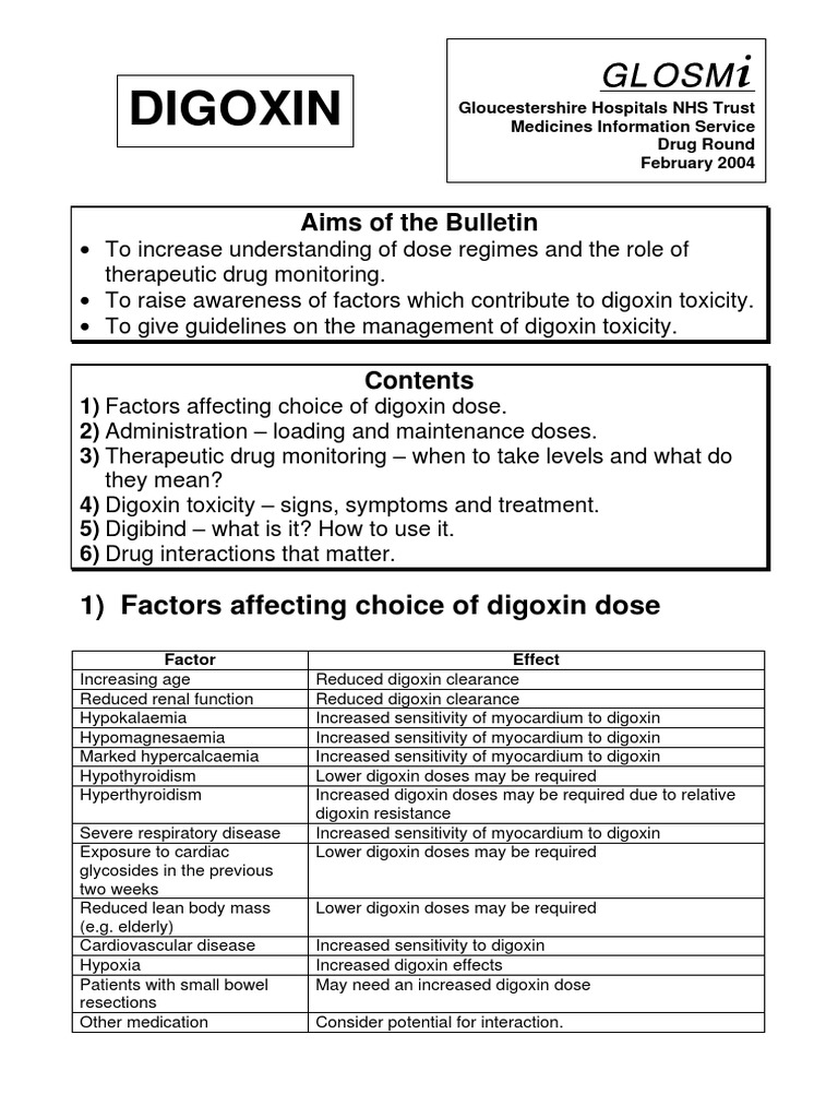 Drug Round - Digoxin | PDF | Intravenous Therapy | Pharmaceutical Drug