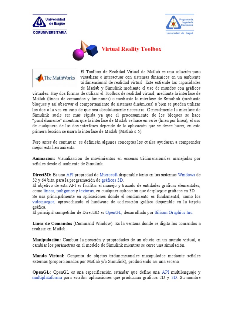 Virtual Reality For Matlab | PDF | Matlab | Point and Click