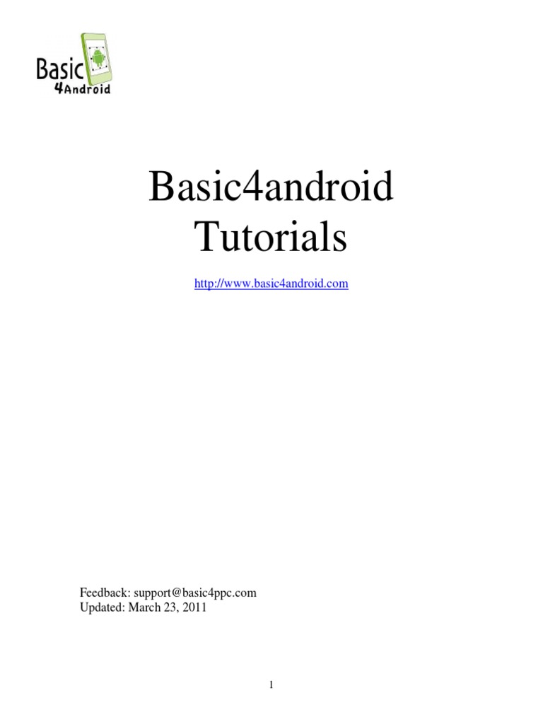 Basic4android tutorials collection | PDF | Usb | Variable (Computer ...