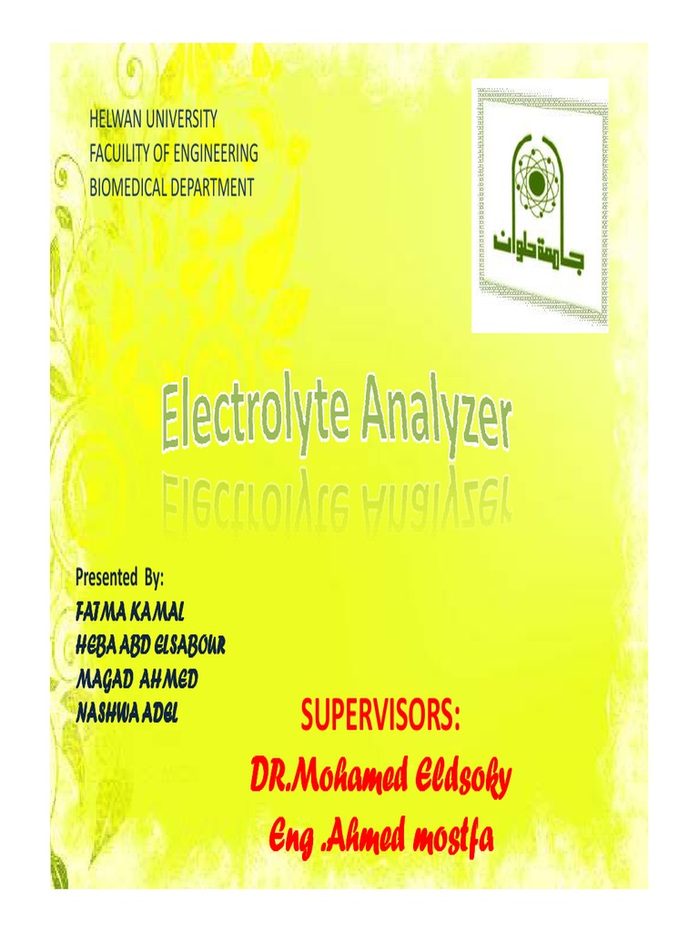 Electrolyteanalyzer Pptxautosaved 091114145704 Phpapp01 | PDF ...