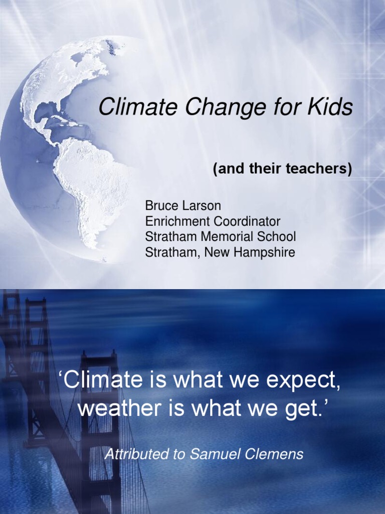 Climate Change For Kids in Simple Way | Download Free PDF | Climate ...