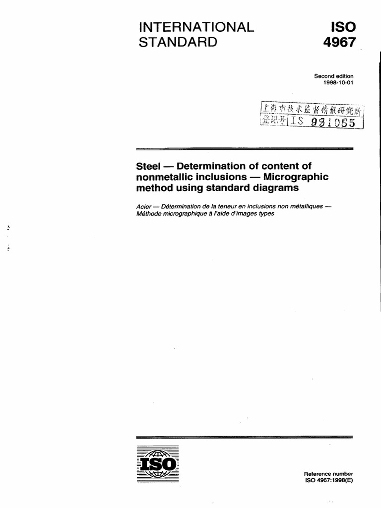Iso 4967 | PDF