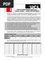 Fire Warden Monthly Checklist | PDF | Firefighting | Fires