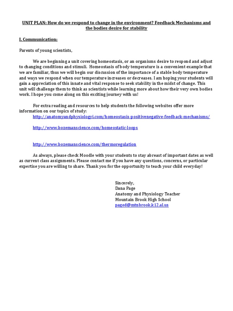 Homeostasis and Feedback Mechanisms | PDF | Circulatory System | Blood ...