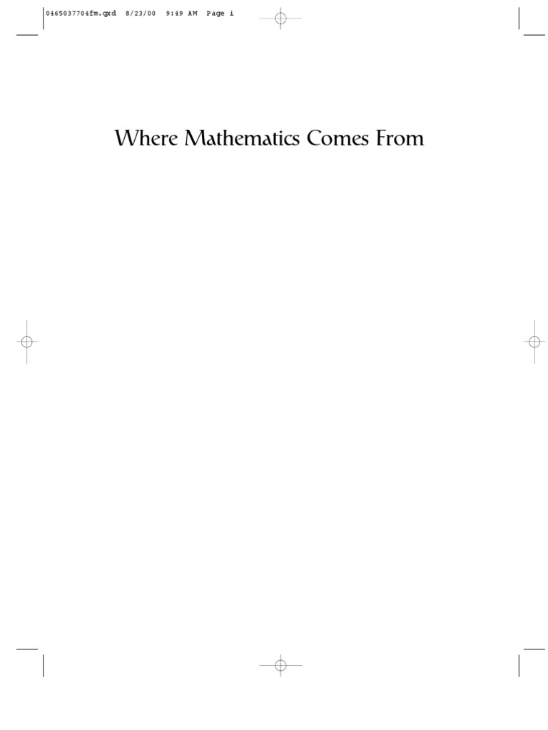 Where Mathematics Comes From | PDF | Concept | Metaphor