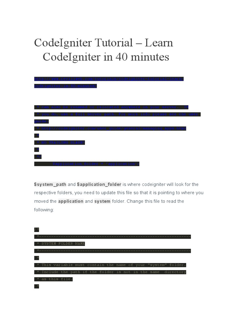 Tutorial de CodeIgniter | Download Free PDF | Databases | Variable ...