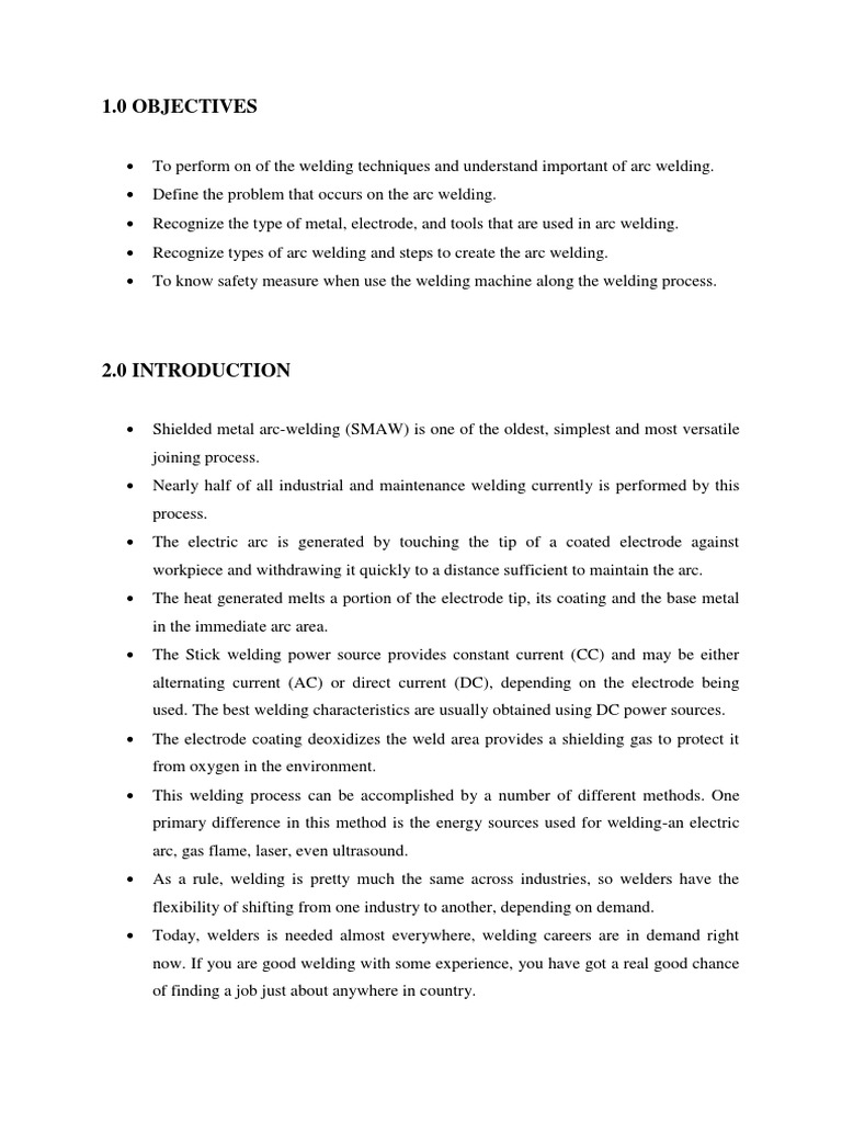 Objectives of welding | Welding | Electric Arc