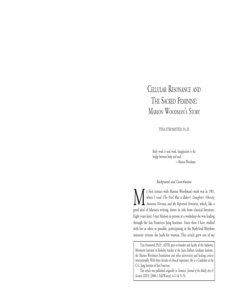 Stromsted. Cellular Resonance and The Sacred Feminine | PDF ...