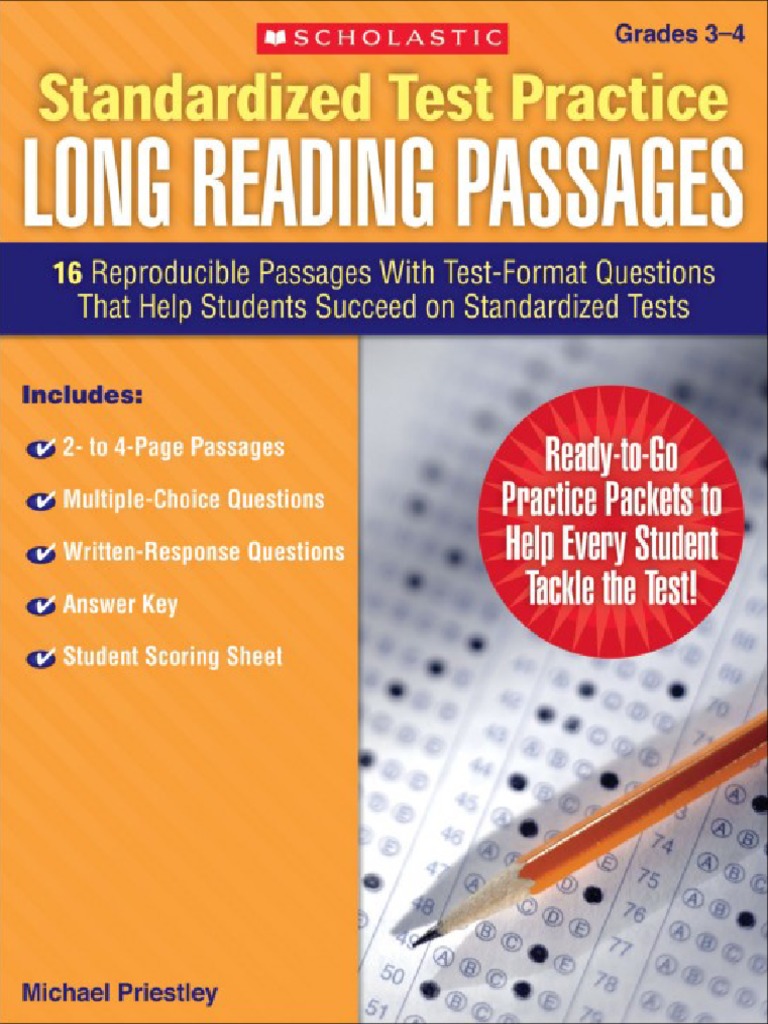 Standardized Test Practice Long Reading Passages G3-4 | PDF | Multiple ...