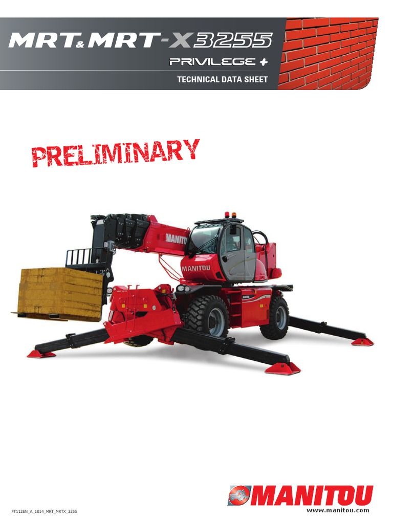 Manitou MRT 3255 & MRT-X 3255 FT (EN) | PDF | Suspension (Vehicle ...