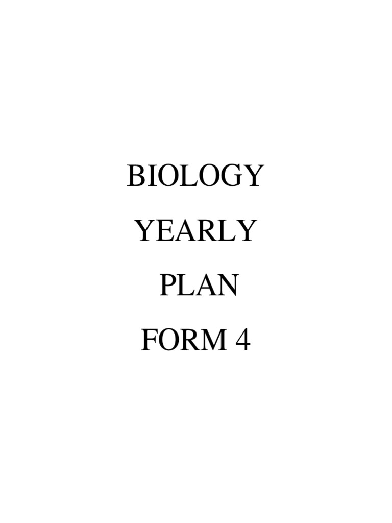 Biology Yearly Plan 2011 | PDF | Cell (Biology) | Cell Membrane