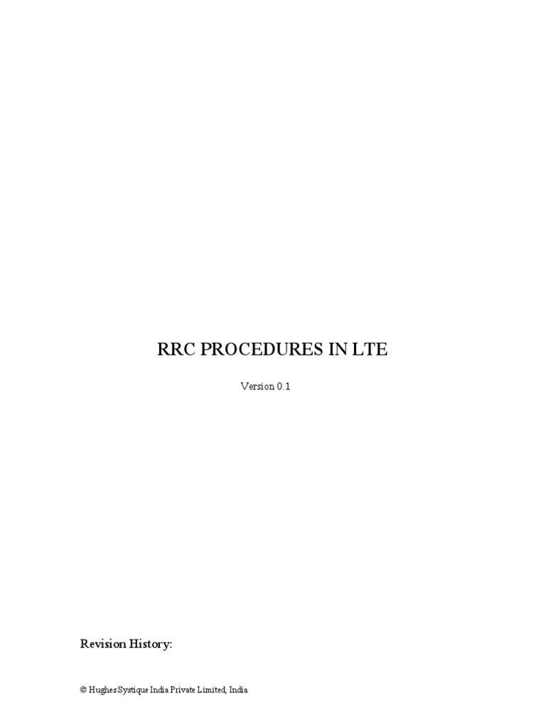 Rrc Procedures In Lte Comments V1 Pdf Telecommunications