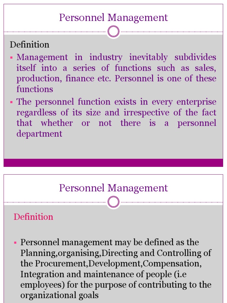 Personnel Management | PDF | Employment | Human Resource Management