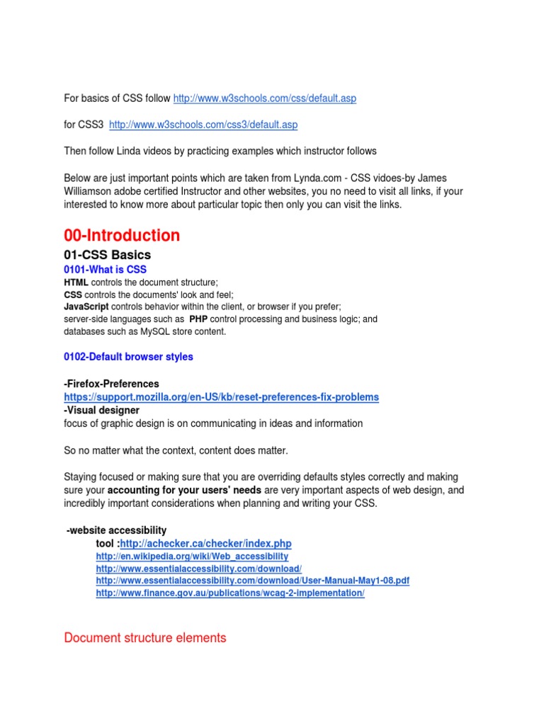 CSS Fundamentals | PDF | Html Element | Cascading Style Sheets