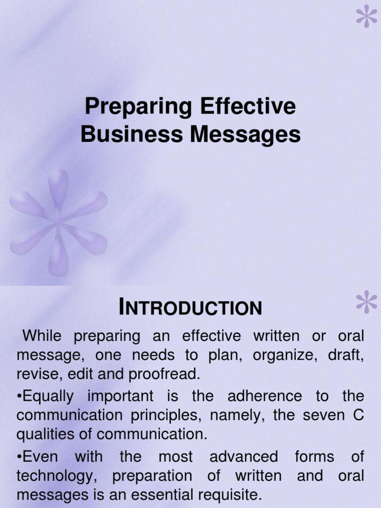 Preparing Effective Business Messages | PDF