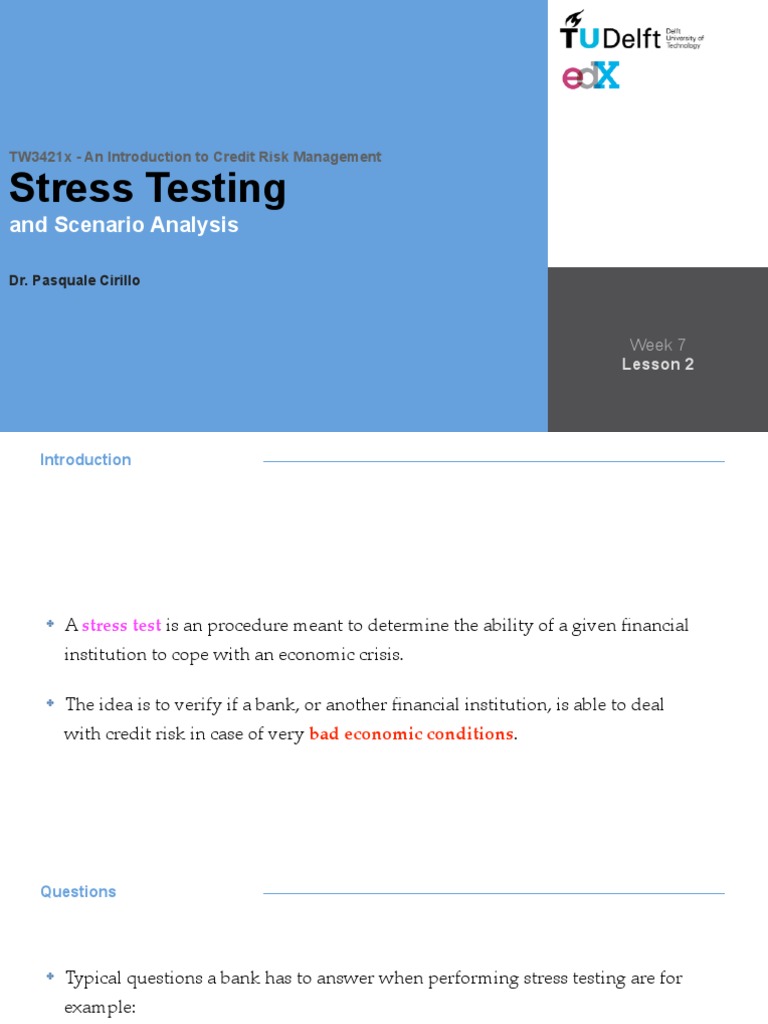Stress Testing: and Scenario Analysis | PDF | Economics | Economies