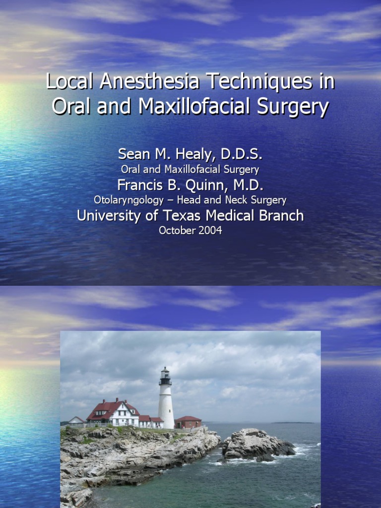 Local Anesthesia Techniques in Oral and Maxillofacial Surgery | PDF ...