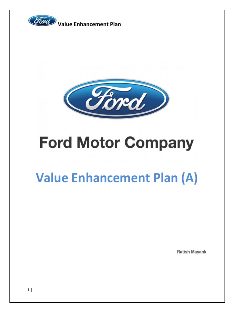 Ford Value Enhancement Plan Overview | PDF | Share Repurchase | Stocks