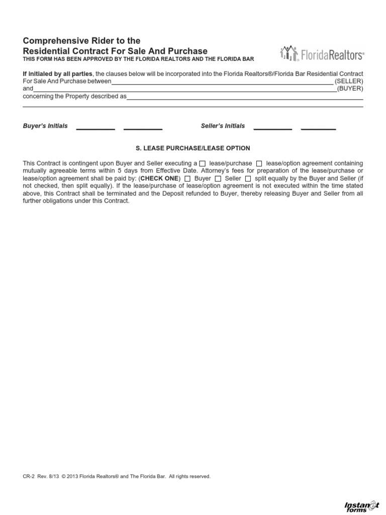 FAR Bar Lease Purchase Lease Option | PDF