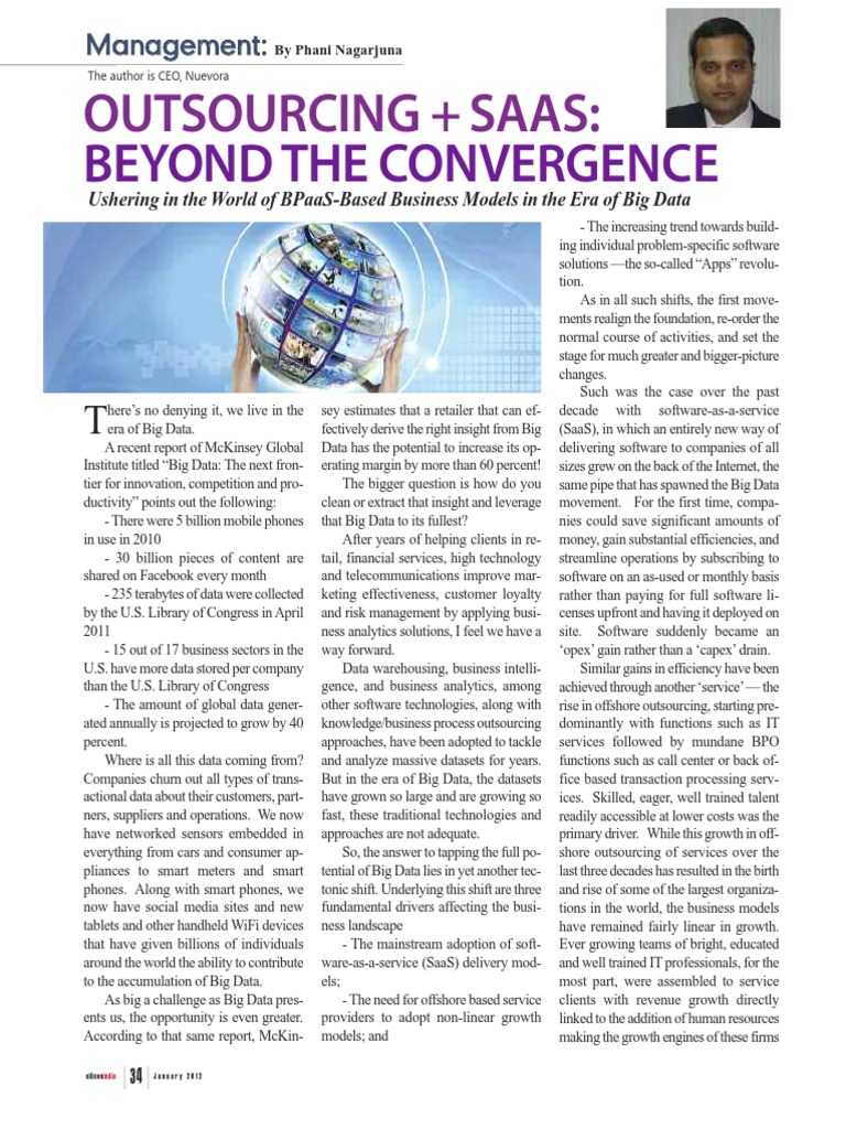 Beyond The Convergence: Outsourcing + Saas | PDF | Analytics | Software ...