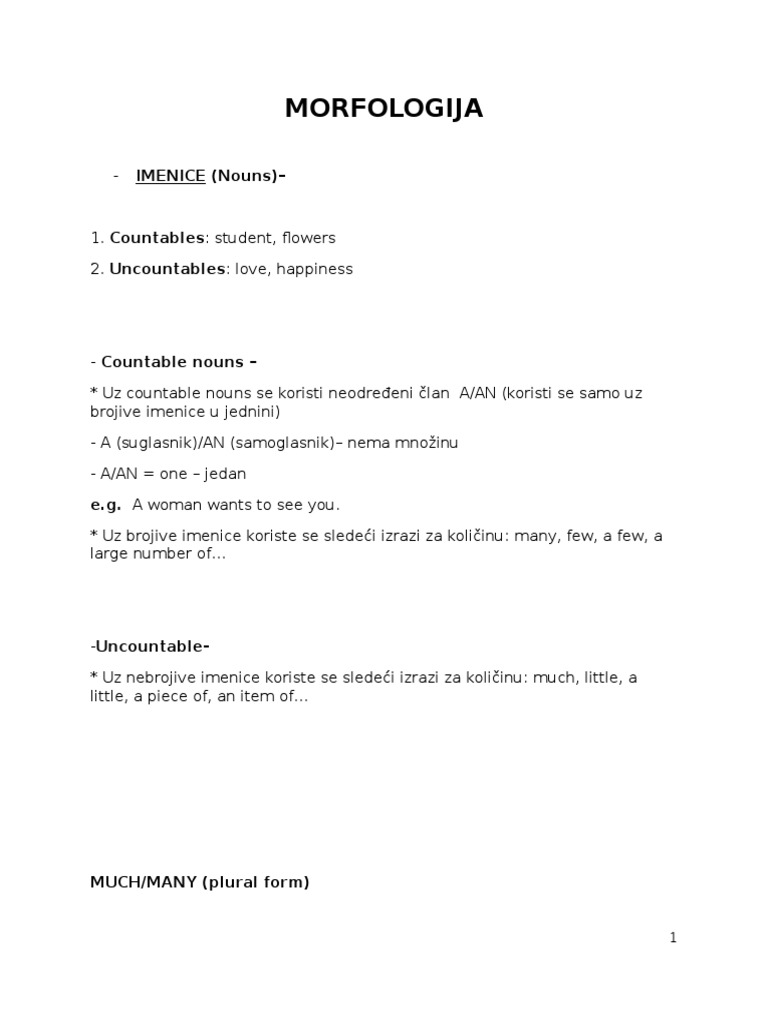 MORFOLOGIJA | PDF | Morphology | Onomastics