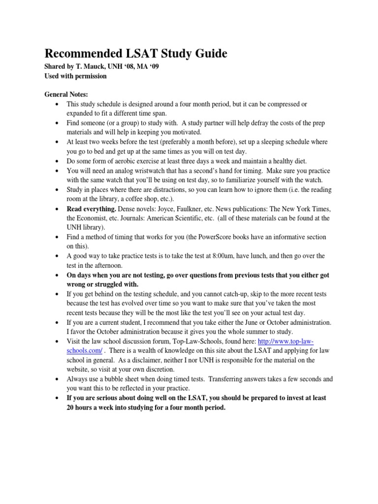 LSAT Study Guide | PDF | Law School Admission Test