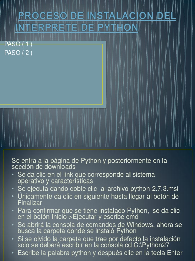 Proceso de Instalacion de Python | PDF | Informática | Tecnología