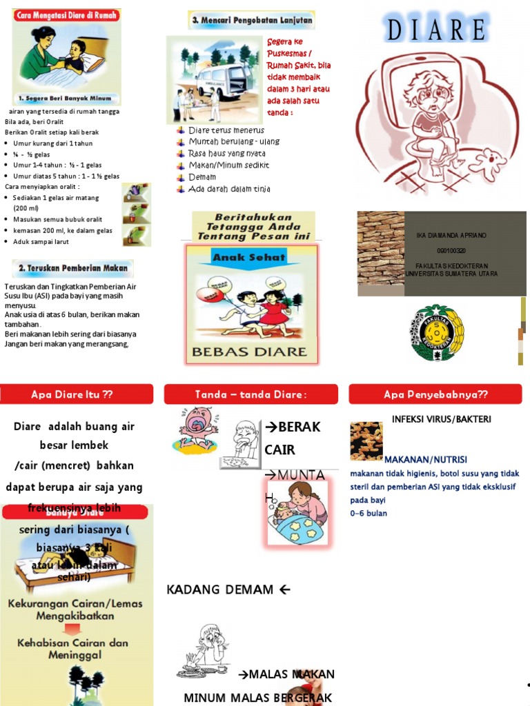 Leaflet Diare Pada Anak | PDF