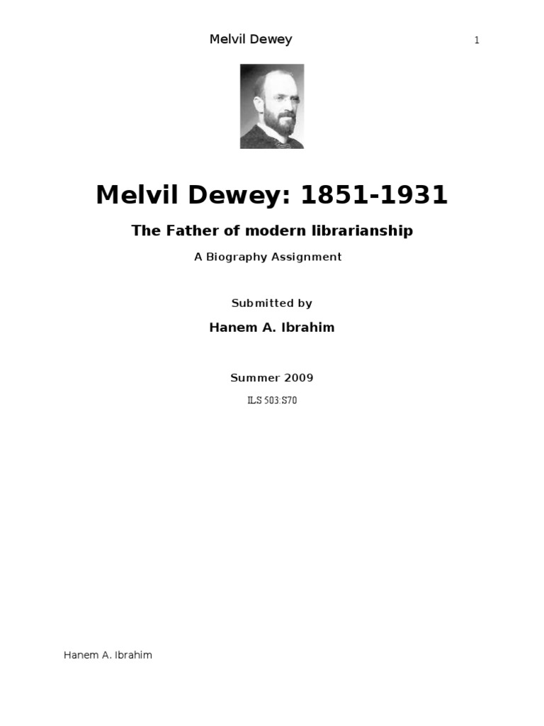 Melvil Dewey | PDF | Library Science | Libraries