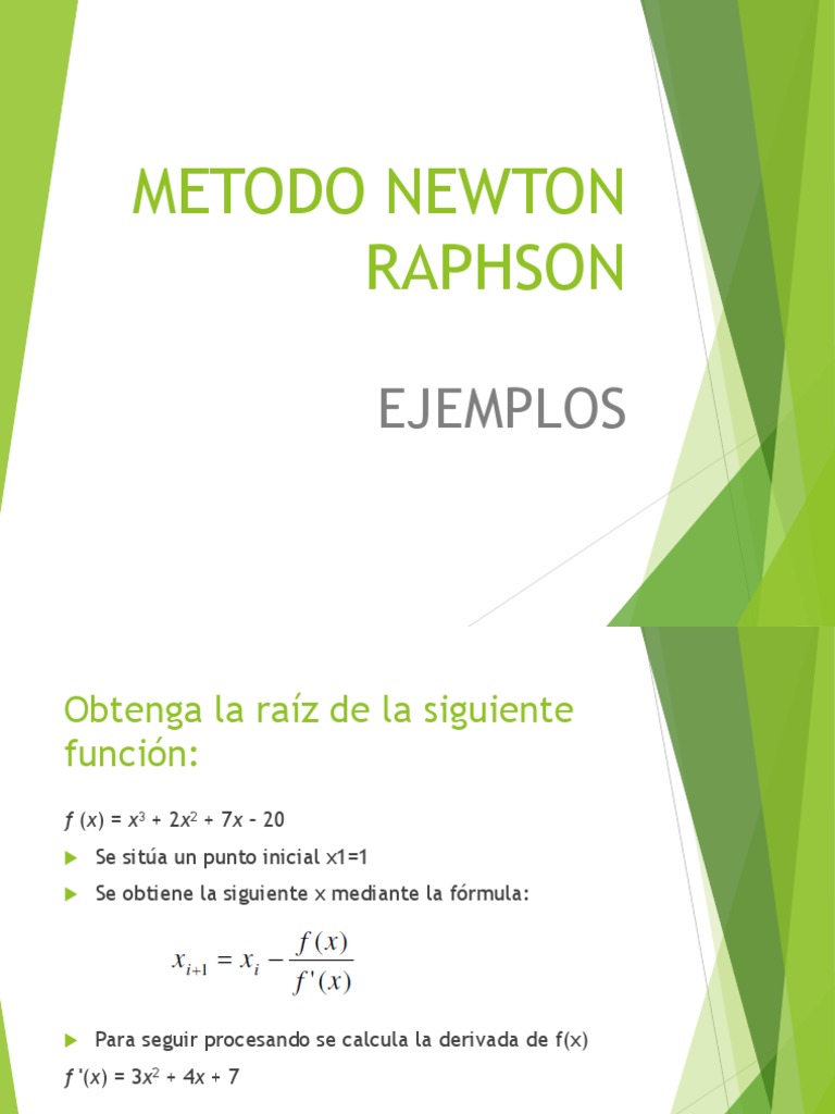 Ejercicios de Newton Raphson | PDF