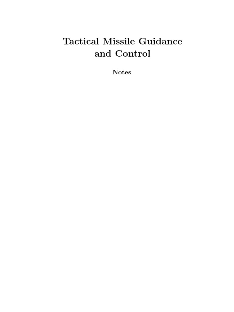 Missile Guidance Control | PDF | Gyroscope | Inertial Navigation System