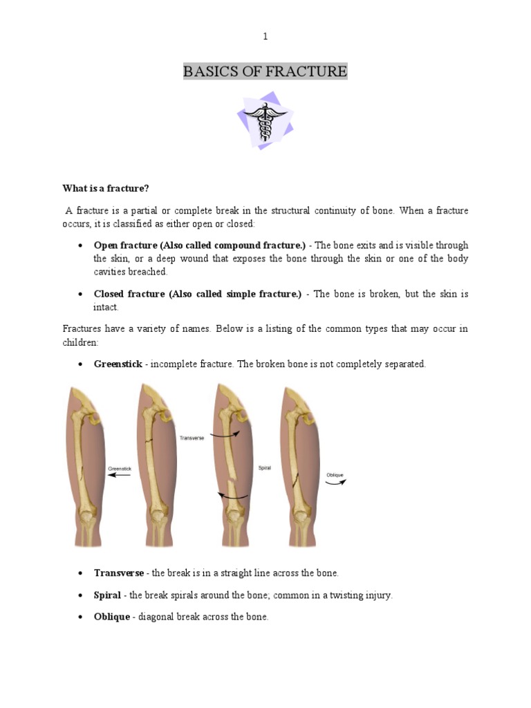 Basics of Fracture | PDF | Bone | Medical Diagnosis