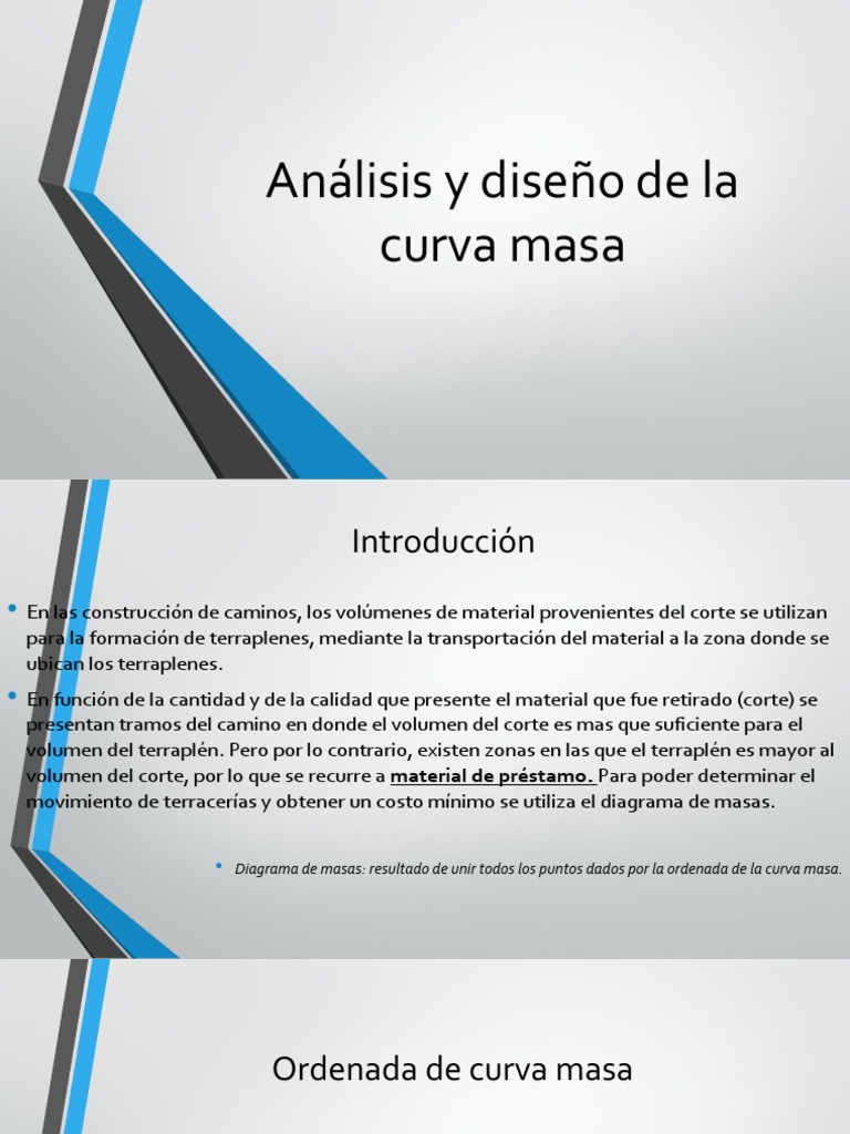 Análisis y Diseño de La Curva Masa | PDF | Sistema de coordenadas ...