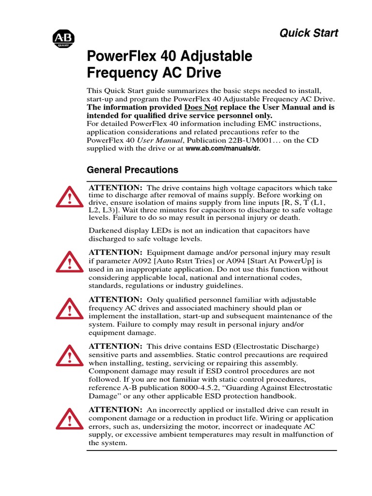 PowerFlex 40 Quick | PDF