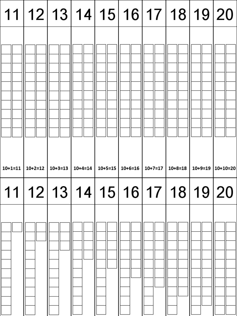 Creating Numbers 11-20 | PDF