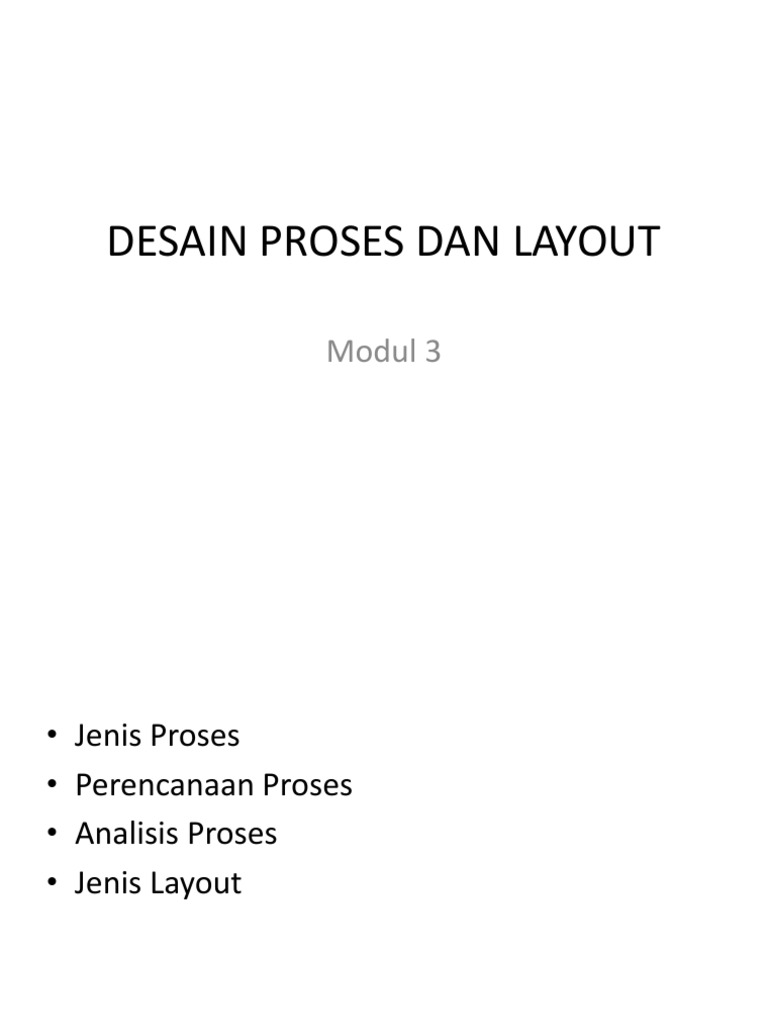 Desain Proses Dan Layout | PDF