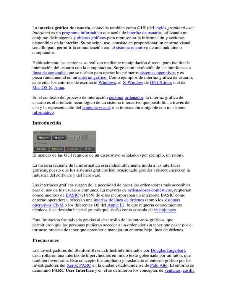 La Interfaz Gráfica de Usuario | Descargar gratis PDF | Interfaces ...