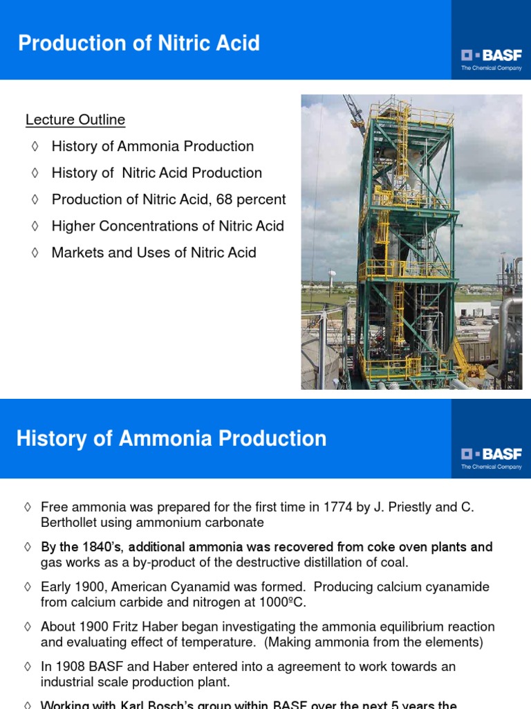 Production Of Nitric Acid.pdf | Nitric Acid | Catalysis
