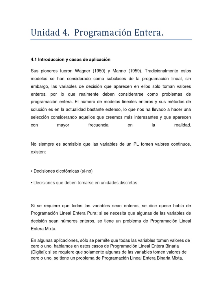 Fundamentos de Programación Entera | PDF