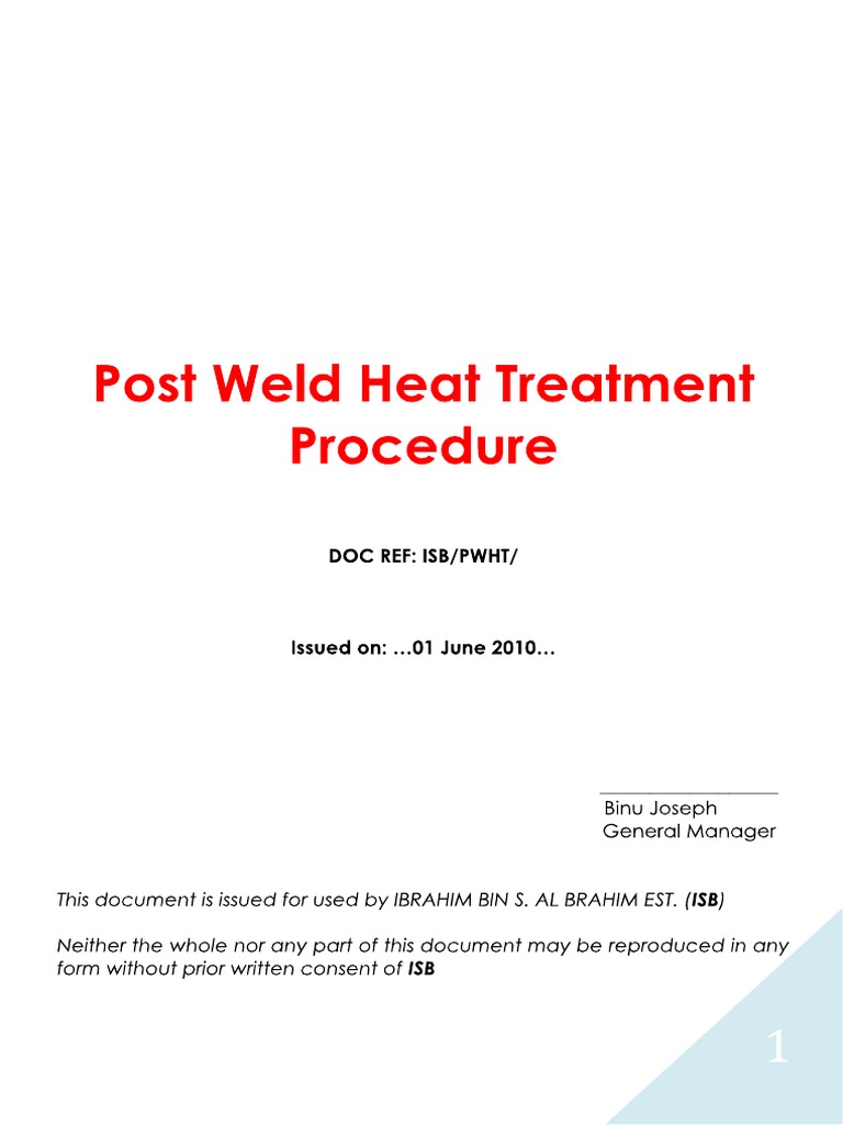 PWHT Procedure | PDF
