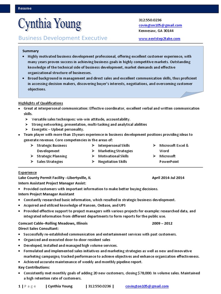 Cynthia Resume PDF | PDF | Business